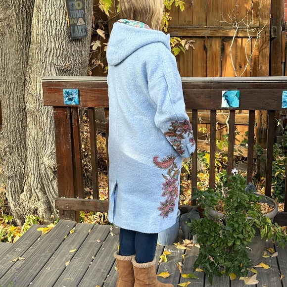 Sundance | Jackets & Coats | Blooming Boucle Embroidered Wool Blend ...